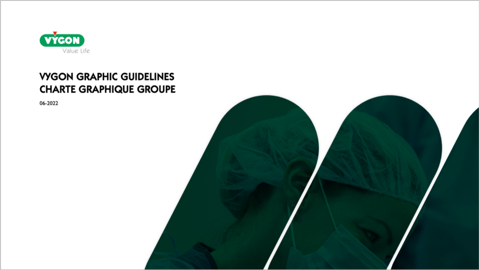 Charte graphique internationale Vygon - Légendes